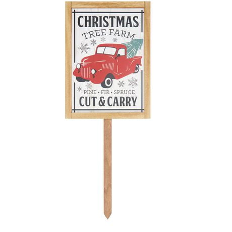 Holiday Time 26" Christmas Truck Staked Sign - Walmart.ca