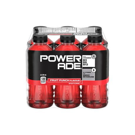 POWERADE Fruit Punch 591mL Bottles, 6 Pack | Walmart Canada