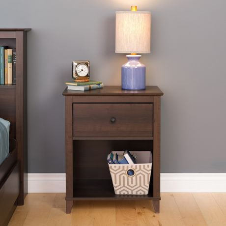 Click here for Prepac Yaletown Espresso 1-Drawer Tall Nightstand... prices