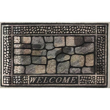 Heavy Rubber Door Mat (18 X 30) (Welcome Pebbles) | Walmart Canada