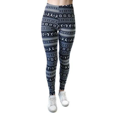 Ladies Nitrogen Brand Knitted Legging with Xmas Prints - Walmart.ca