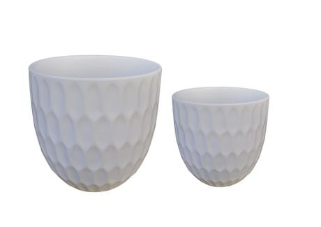 Click here for Hometrends 5 & 7 Dimple Pot - Wht White 7 prices