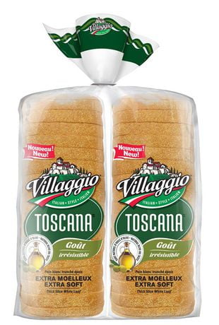 VILLAGGIO Toscana Thick Sliced White Bread Duo | Walmart Canada