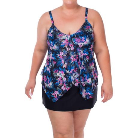 Ibiza Plus size Triple Tier tankini with has 3 layers of mesh ...
