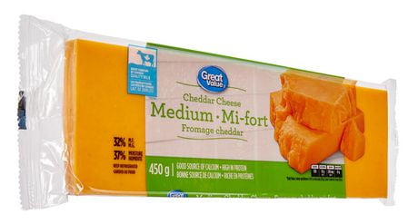 Great Value Cheddar Cheese Medium | Walmart Canada