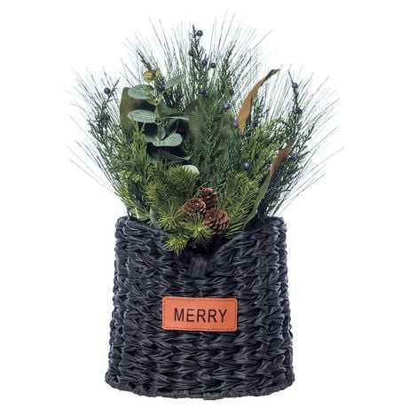 Holiday Time Christmas Tree in Merry Basket | Walmart Canada
