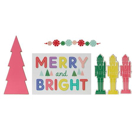 Holiday Time Merry & Bright Set, 11.5" x 1.5" x 5" - Walmart.ca