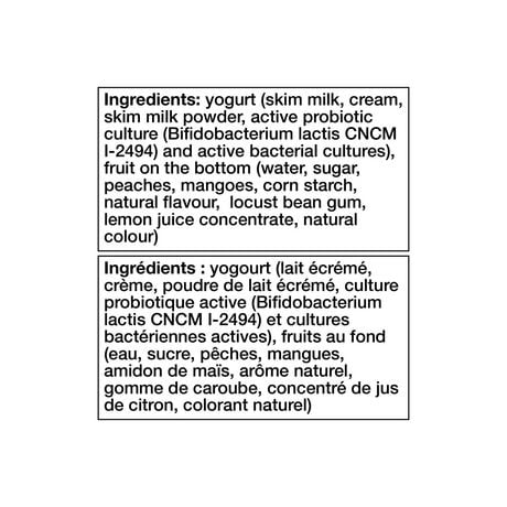 DANONE Activia® Fruit on The Bottom Strawberry-Raspberry Probiotic ...