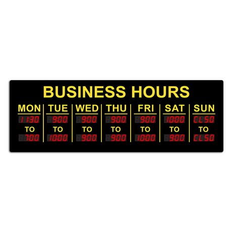 Digital Business Hours Sign | Walmart Canada