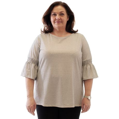 Como Blu Ladies Plus Knit Top | Walmart Canada