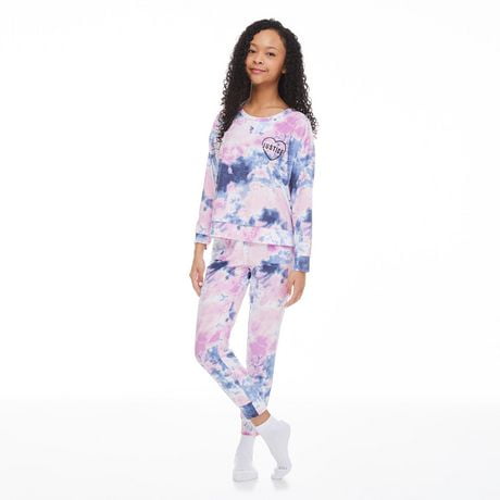 Justice Girls' Cuffed Pajamas 2-Piece Set - Walmart.ca