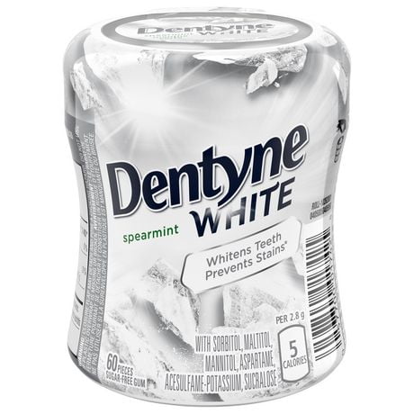 Dentyne White Spearmint Bottle 60 Pieces, 60 count - Walmart.ca