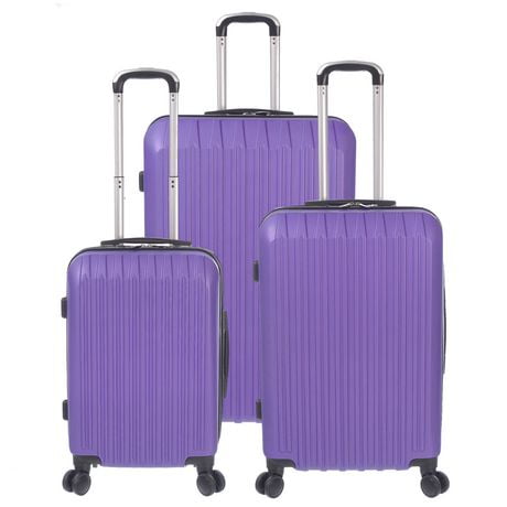 Click here for Nicci 3Pc Abs Hardside Spinner Luggage Set Purple... prices
