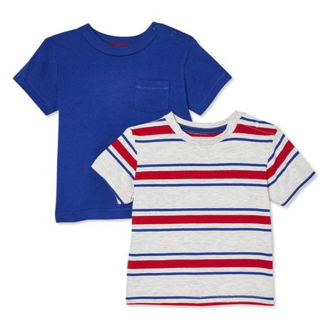 Click here for George Baby Boys Crew Neckline Tee 2-Pack Blue 0-3... prices
