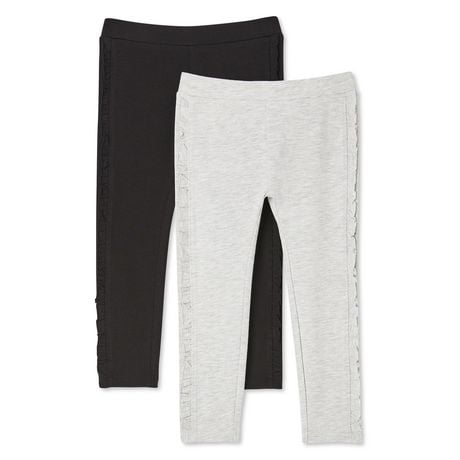Click here for George Toddler Girls Ruffle Legging 2-Pack Black 3... prices