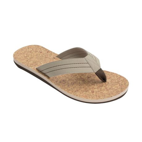 George Men's Leather-Look Flip Flops | Walmart Canada
