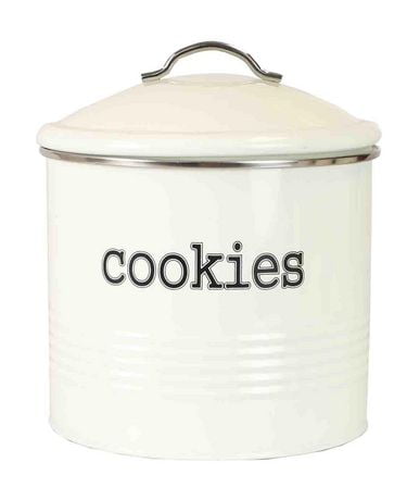 Click here for Home Basics Tin Cookie Jar  Ivory Ivory Medium prices