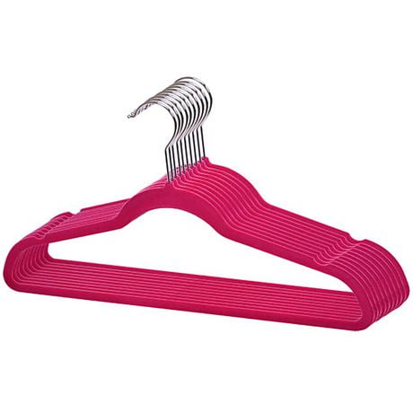 Click here for Home Basics 10 Piece Velvet Hanger  Fuchsia Fuchsi... prices