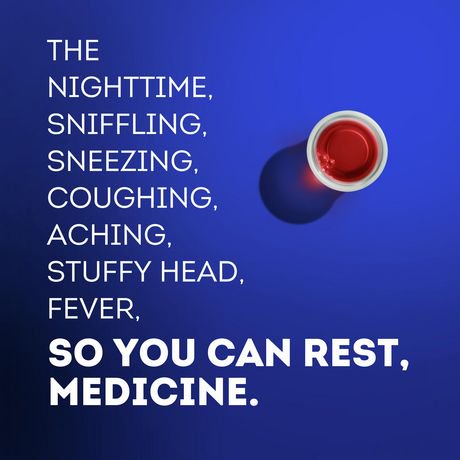 Vicks Nyquil Complete Cold & Flu Nighttime Berry Flavour Liquid ...
