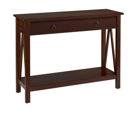 Click here for Linon Edgewood Antique Tobacco Console Table Antiq... prices