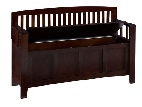 Click here for Linon Flora Walnut Storage Bench Walnut # prices