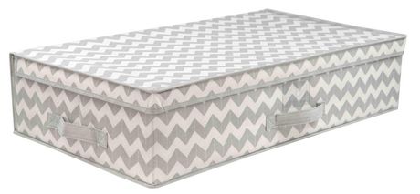 Click here for Home Basics Chevron Under-The-Bed Storage Box Grey... prices
