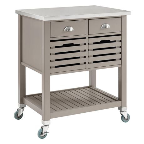 Click here for Linon Ashland Gray Kitchen Cart Gray # prices