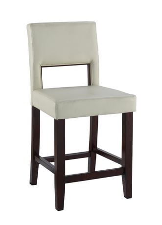 Click here for Linon Wallace White Counter Stool Espresso Frame # prices