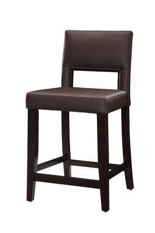 Click here for Linon Wallace Brown Counter Stool Espresso Frame # prices