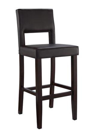 Click here for Linon Wallace Brown Bar Stool Espresso Frame # prices