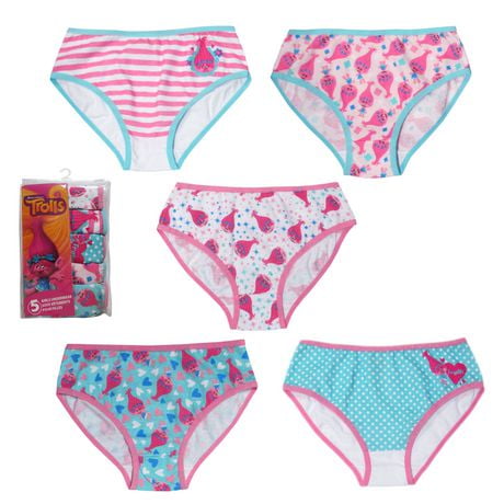 DreamWorks Trolls Girls' 5 Pack Underwear - Walmart.ca