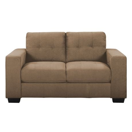 Click here for Corliving Club Tufted Chenille Fabric Loveseat Bro... prices