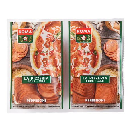 Roma La Pizzeria Mild Pepperoni, 2 x 350 g (700 g total) - Walmart.ca