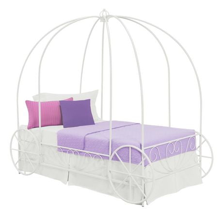 Click here for Dhp Princess White Metal Twin Carriage Bed White T... prices