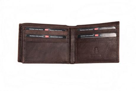 Champs Express Rfid Leather Wallet with Double Center Card/ID Holder ...