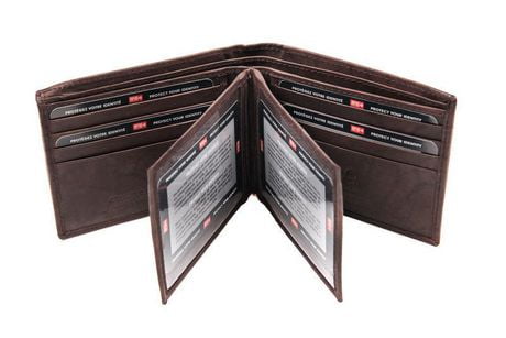 Champs Express Rfid Leather Wallet with Double Center Card/ID Holder ...