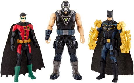 Mattel DC Batman Missions Batman & Robin vs. Bane Figures 3-Pack ...