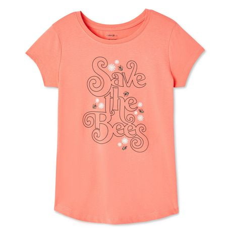 George Girls' Short Sleeve Screen Tee | Walmart Canada