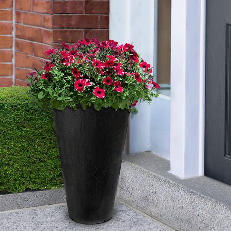 Click here for Everleaf Recycled Rubber 20 Tall Round Planter  Bl... prices