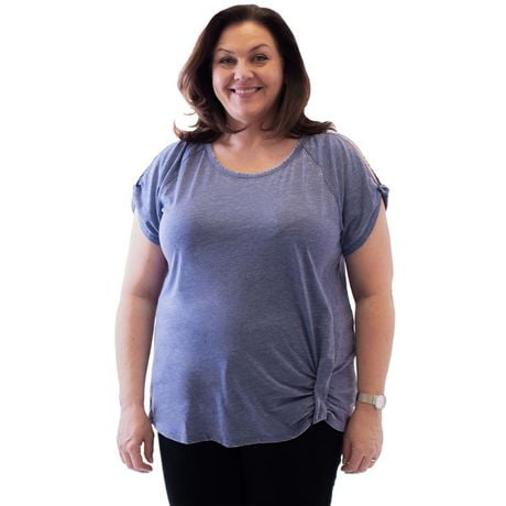 Como Blu Ladies Plus Knit Top | Walmart Canada