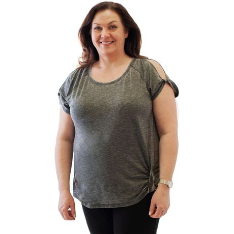 Como Blu Ladies Plus Knit Top | Walmart Canada