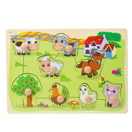 kid connection Big Knob Wooden Puzzle | Walmart Canada