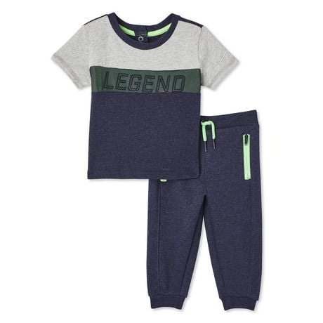 Click here for George Baby Boys Active Jogger 2-Piece Set Navy 3-... prices