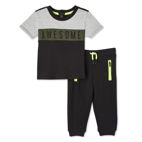 Click here for George Baby Boys Active Jogger 2-Piece Set Black 0... prices
