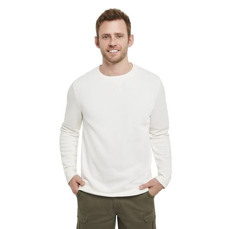 Click here for George Mens Popover Crew Neckline Sweatshirt White... prices