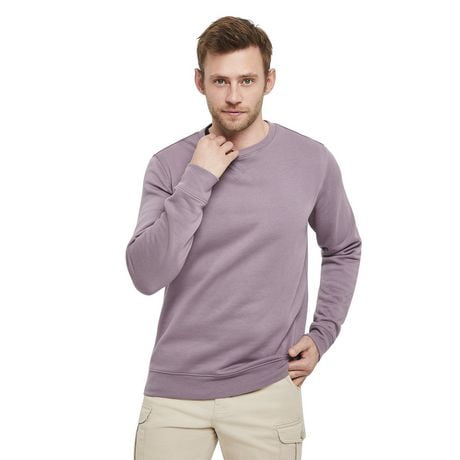 Click here for George Mens Popover Crew Neckline Sweatshirt Purpl... prices