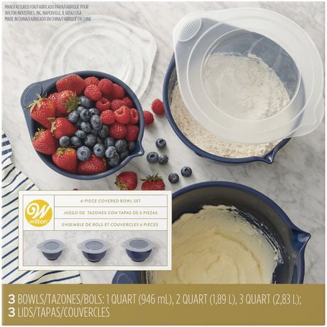 Click here for Wilton Navy Blue Covered Bowl Set Navy Blue Small... prices