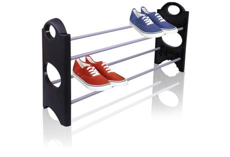 Click here for Home Basics 6 Pair Shoe Rack Black 25.25Inh X 8.75... prices