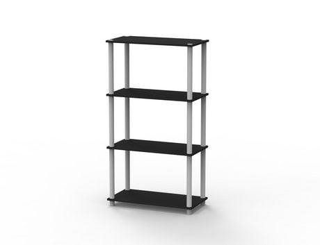 Click here for Home Basics 4 Tier Open Wood Storage Shelf  Black... prices