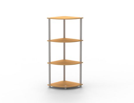 Click here for Home Basics 4 Tier Wood Corner Shelf  Natural Natu... prices